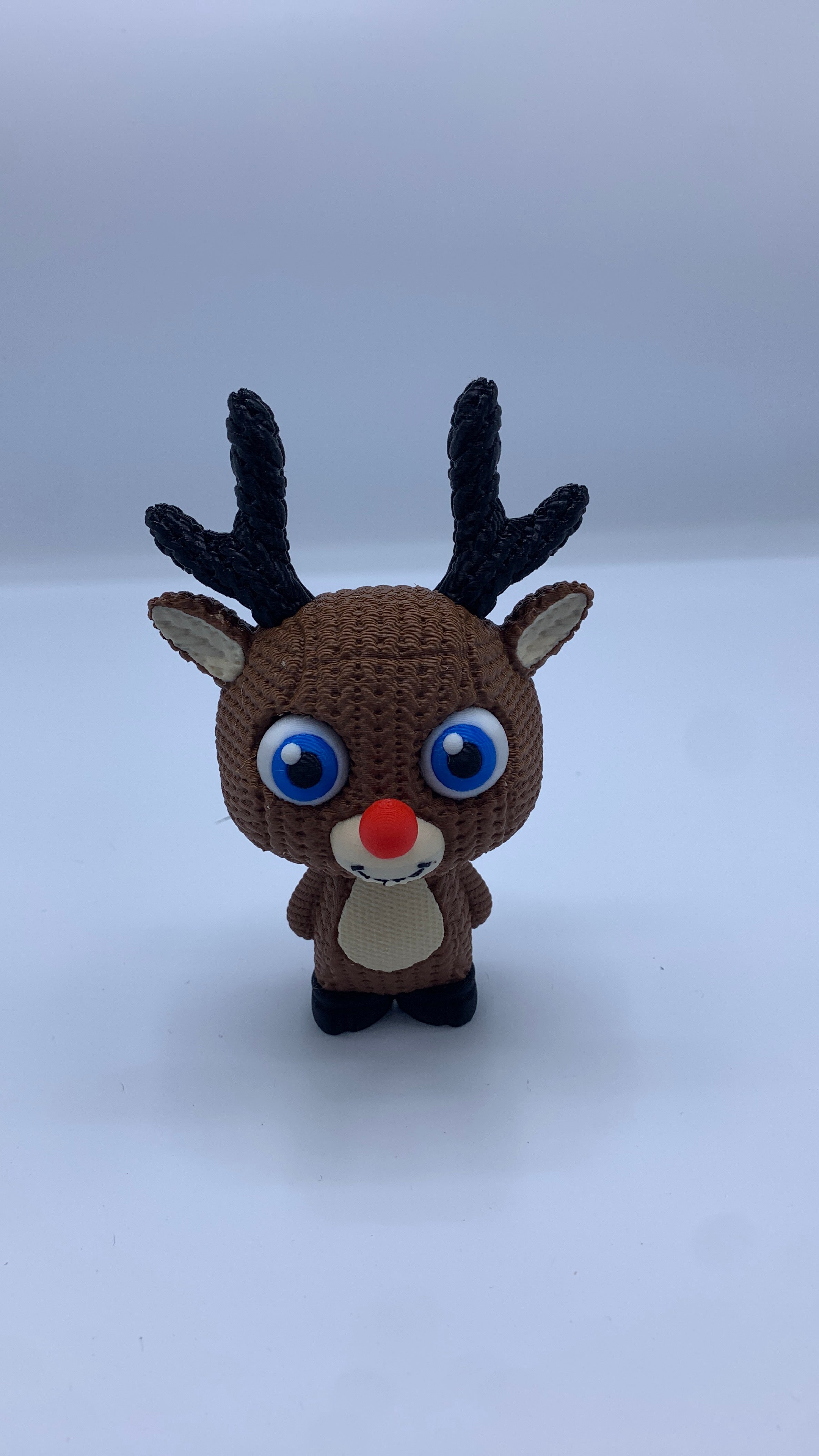 Crochet look Rudolph Reindeer statue – 3D Beowulf